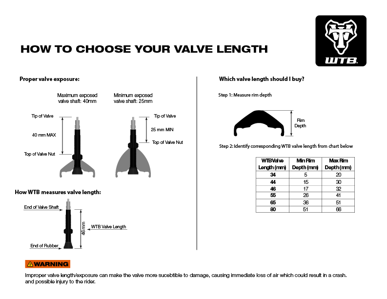 Max-Flow Tubeless Valves - Reliable & Easy to Use – WTB